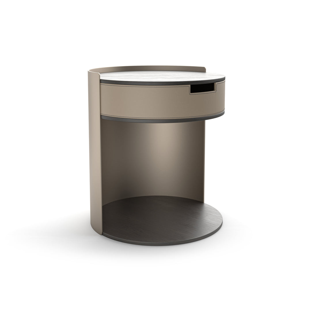 Ditre Italia - Skin CM01 Bedside Table - Leather (Hemp CR10) – Designitch