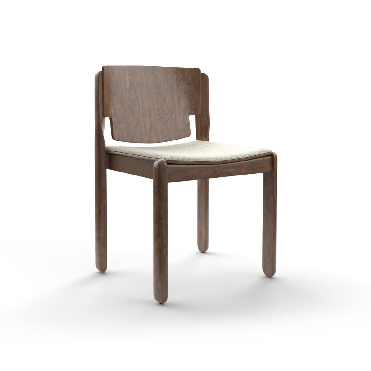 Tacchini - Paola PALSD01 Dining Chair - Walnut Stained / Fabric T ...