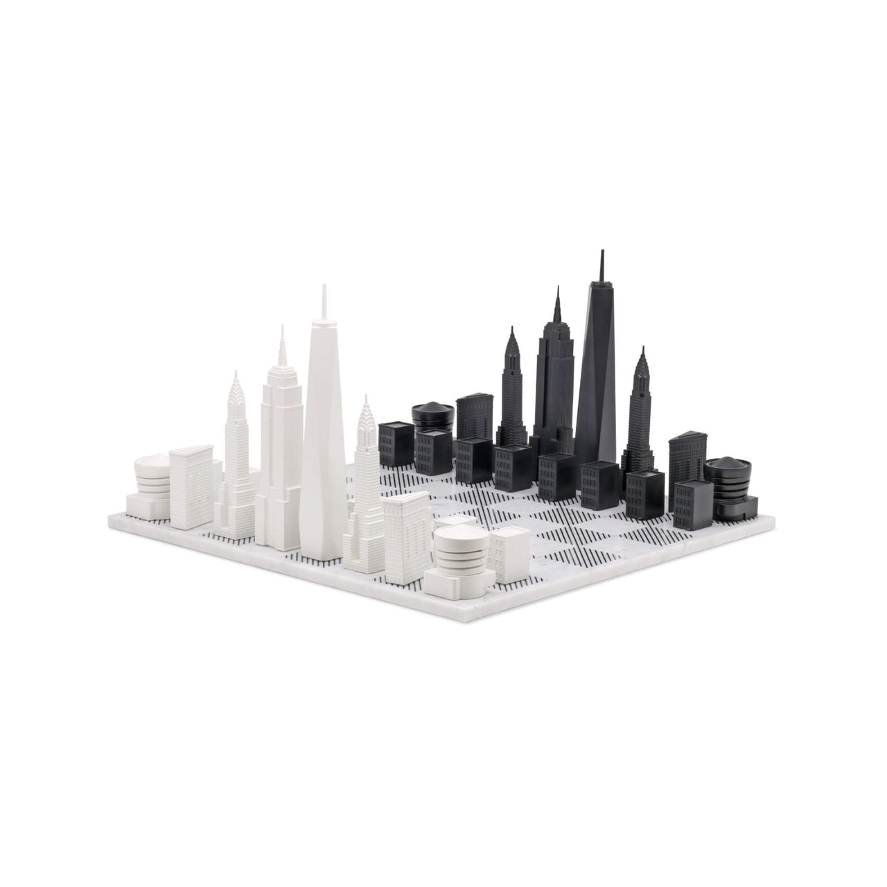Skyline Chess - New York Chess Set - Acrylic/Marble Board – Designitch