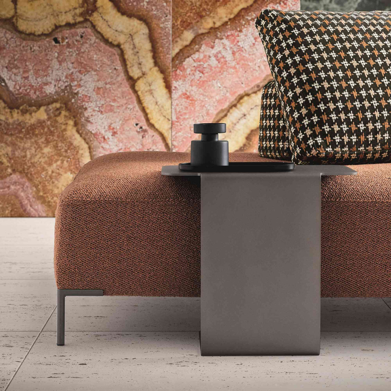 Ditre Italia - Skin CM01 Bedside Table - Leather (Hemp CR10) – Designitch