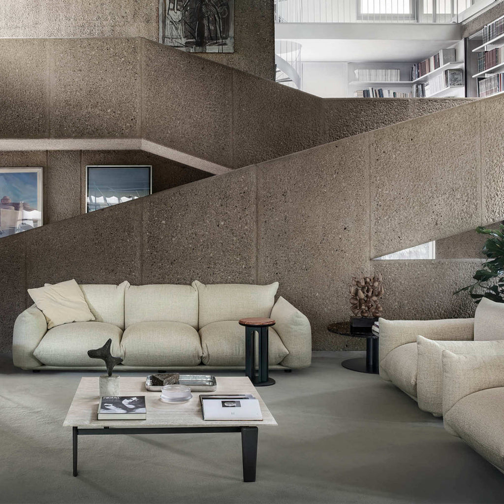 Arflex - Tablet 11937/T Coffee Table - Black/Travertino Romano – Designitch